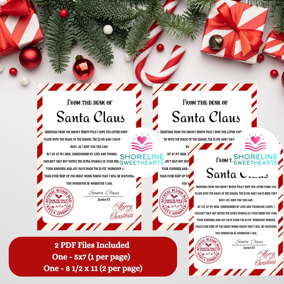 Printable Santa Cam Letter, From the Desk of Santa, Letter From Santa ...