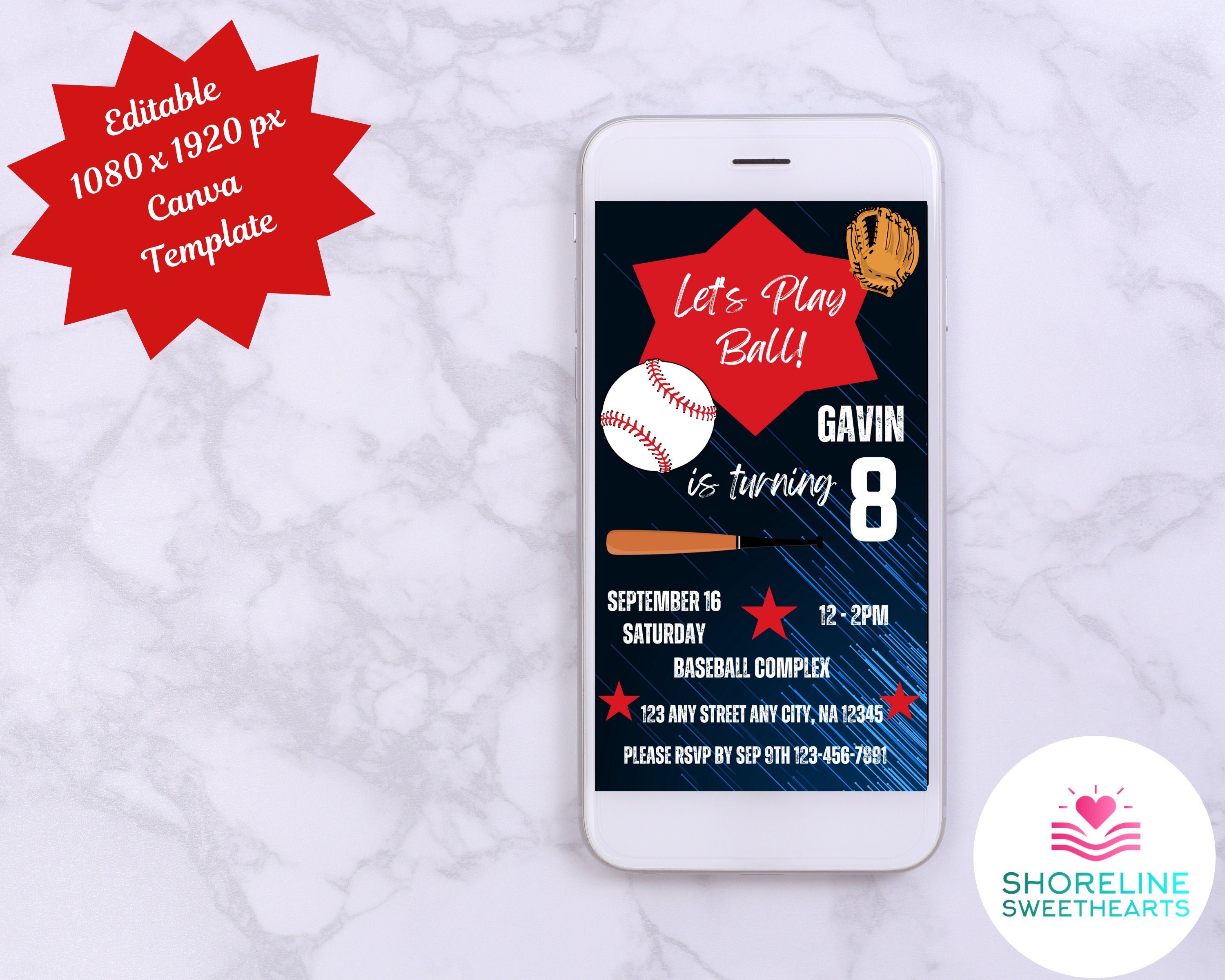 Baseball Birthday Party Invitation Baseball Party Printable - Etsy