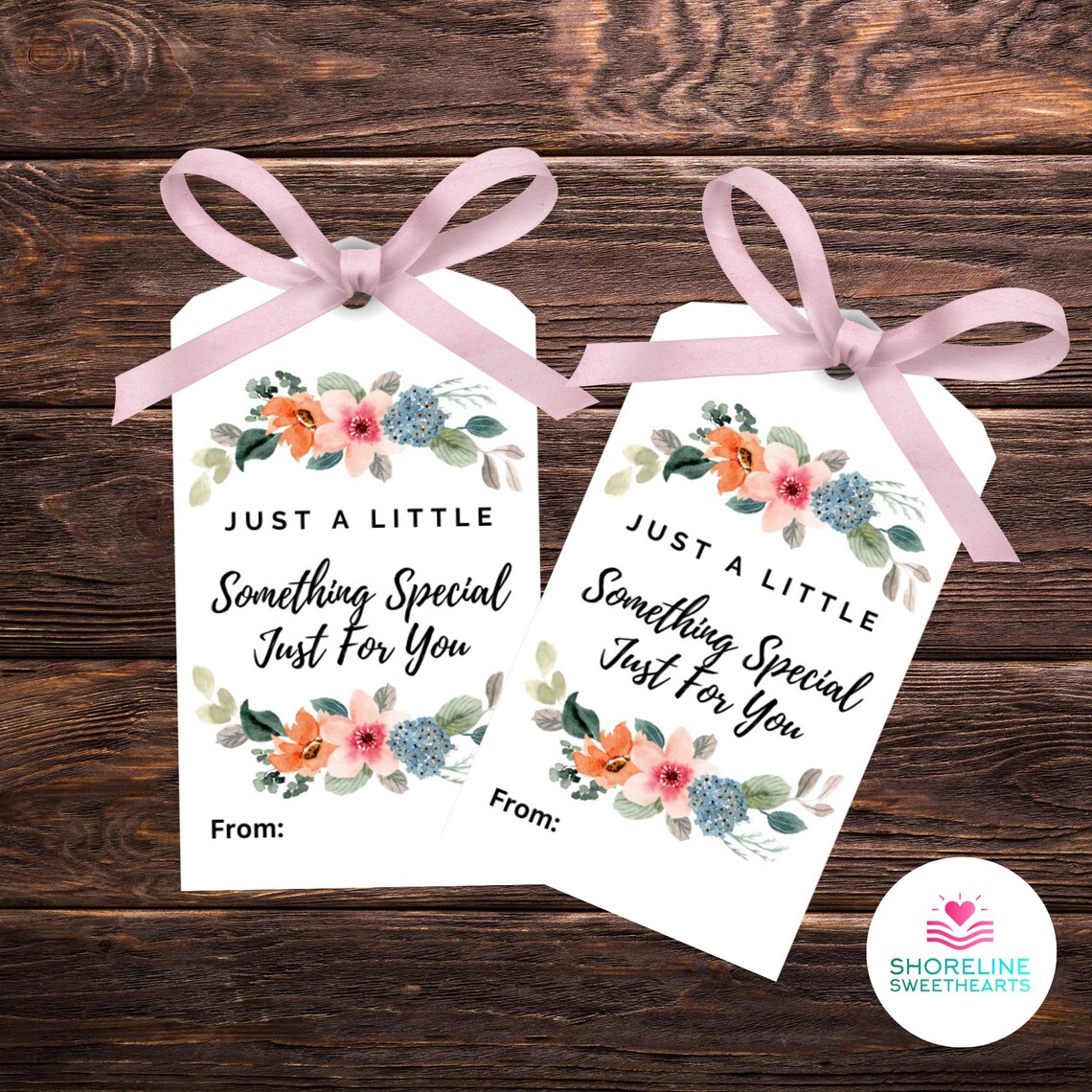 Floral Gift Tag, Printable Just for You Tags (digital Download) - Etsy