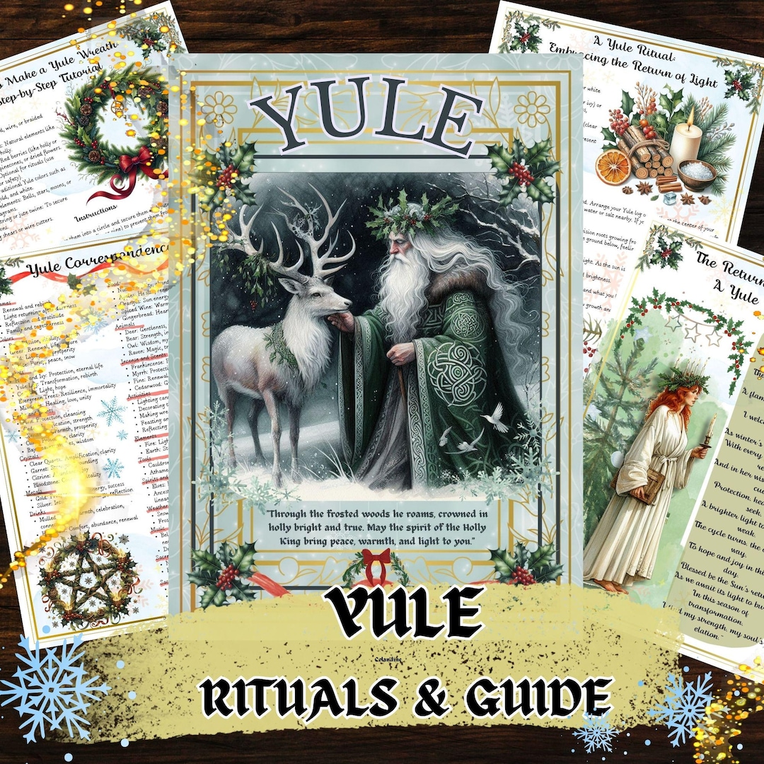 YULE Rituals & Spells Printable Guide for Grimoire, Sabbat Witch ...