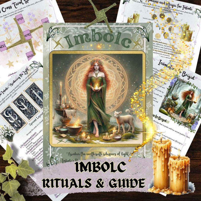 IMBOLC Sabbat & BRIGID Goddess PDF Guide, Printable Rituals, Spells, Grimoire Pages for Wicca ...