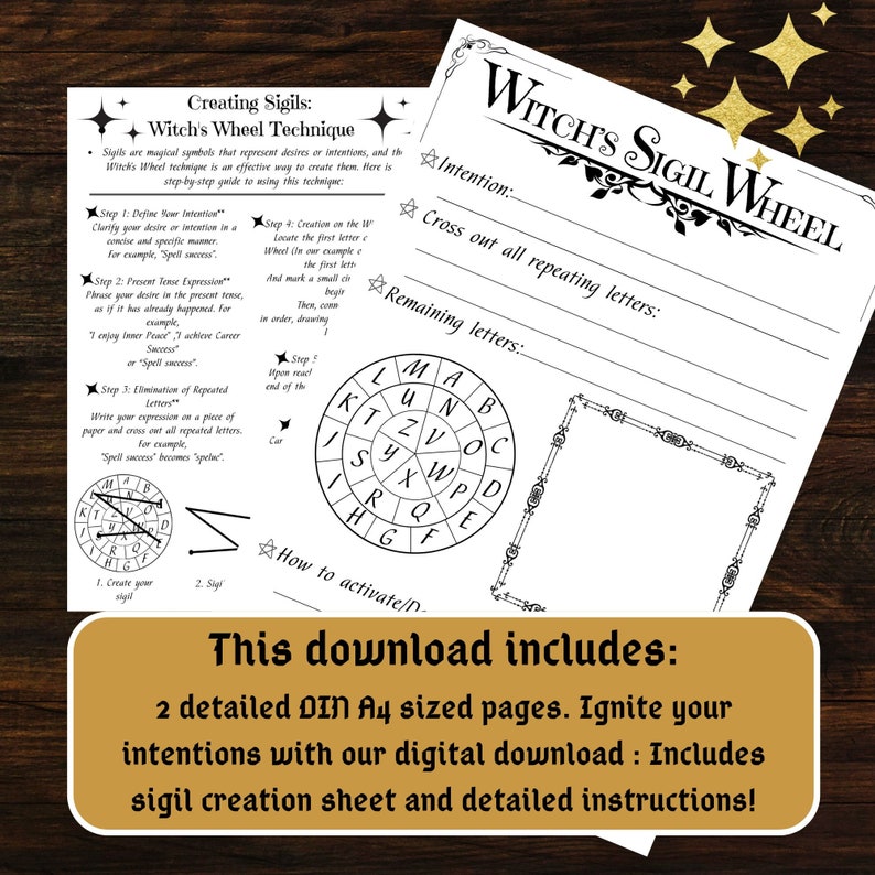 Sigil Guide Printable, Making Sigils, Witchcraft Basics, Witch ...