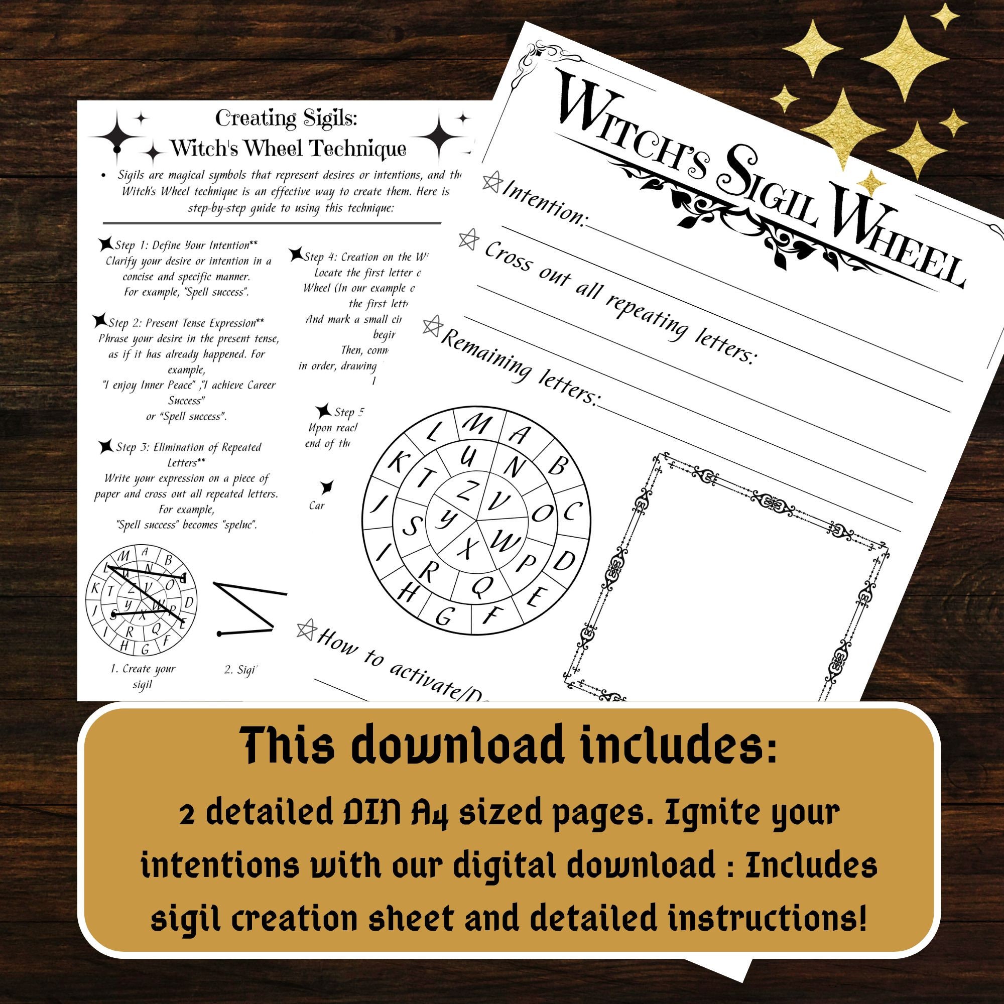 Sigil Guide Printable, Making Sigils, Witchcraft Basics, Witch ...