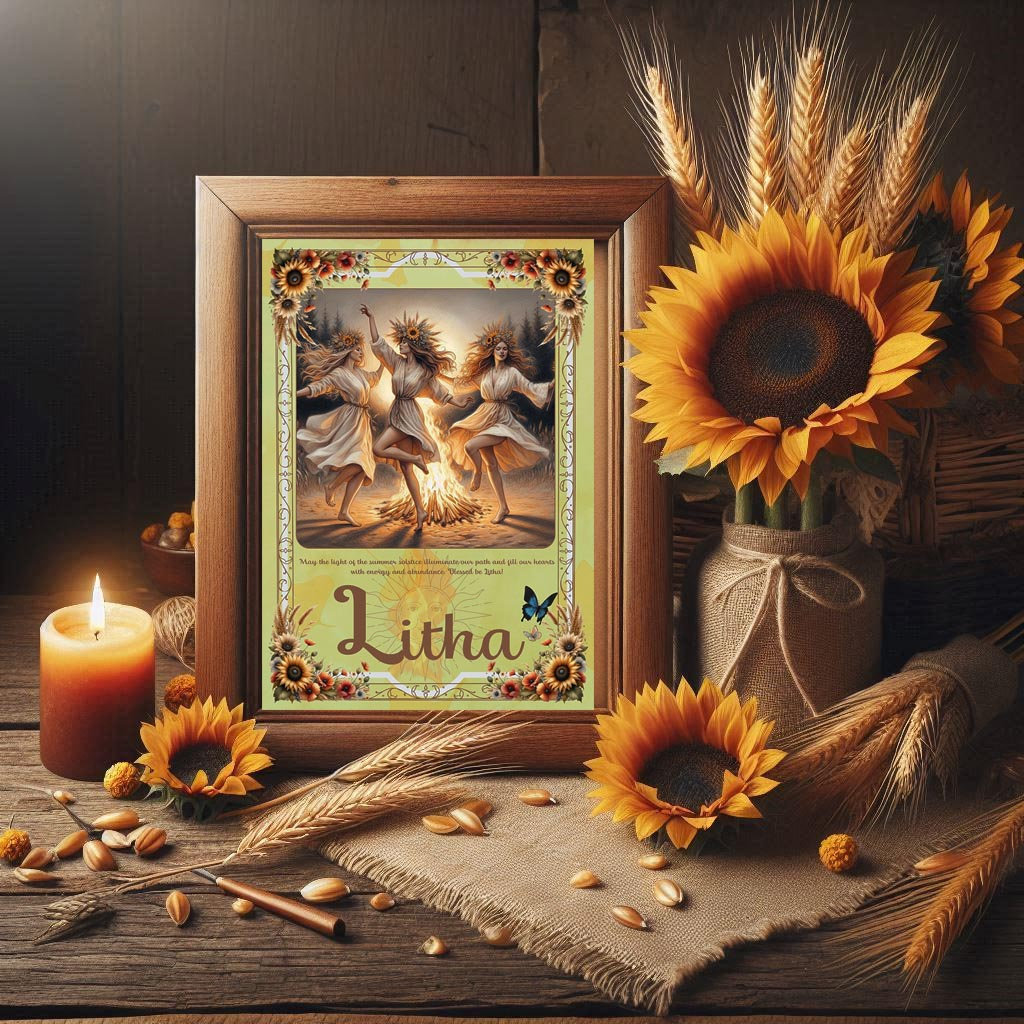 Litha Sabbat Grimoire Printable Pages, Summer Solstice Decor ...