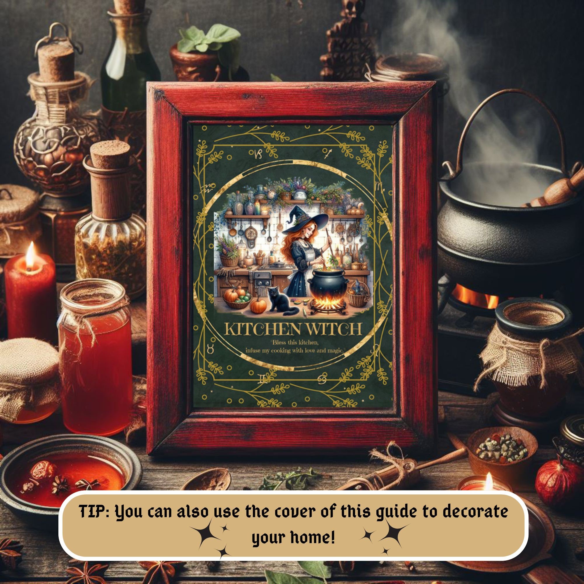 Kitchen Witch Printable Guide, Culinary Witchcraft Spell, Grimoire Page ...