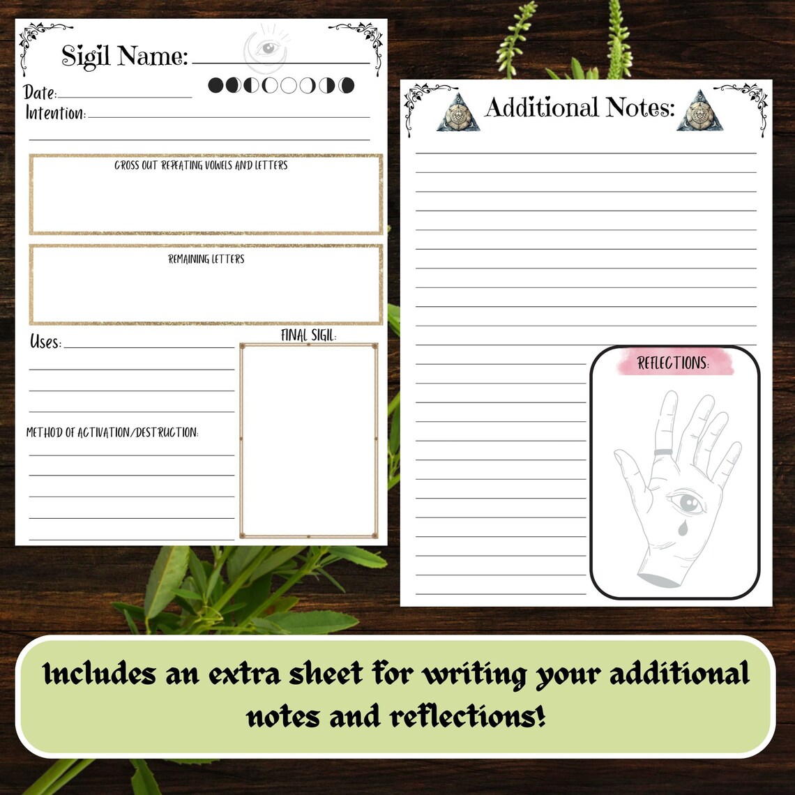 Grimoire Page Templates, Digital Spellbook, Witch Kit for Beginners ...