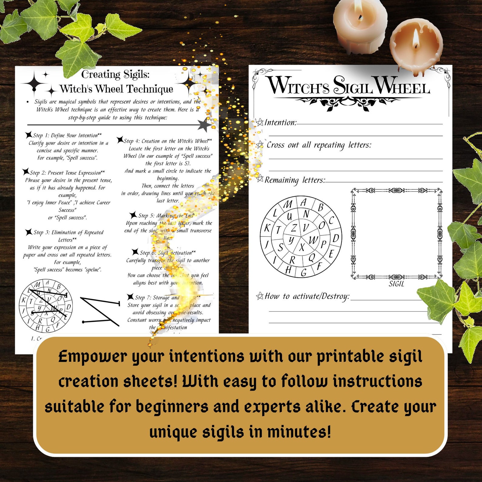 Sigil Guide Printable, Making Sigils, Witchcraft Basics, Witch ...