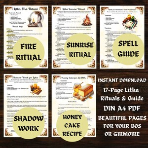 Litha Sabbat Grimoire Printable Pages, Summer Solstice Decor ...