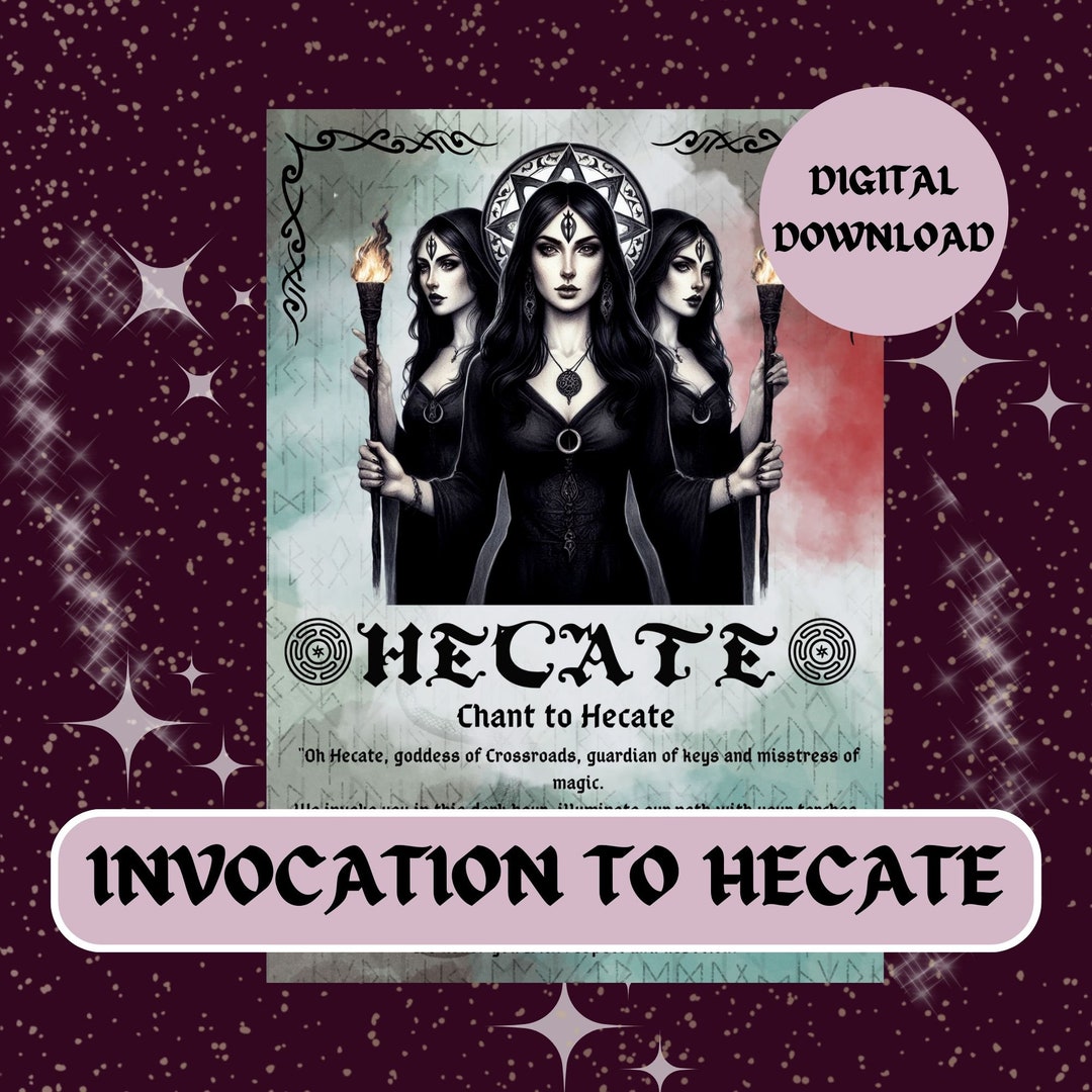 Hecate Goddess Printable, Triple Goddess Art, Sacred Space Decor, Pagan ...
