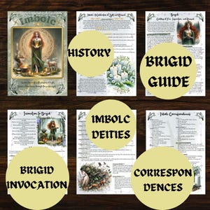 IMBOLC Sabbat & BRIGID Goddess PDF Guide, Printable Rituals, Spells ...