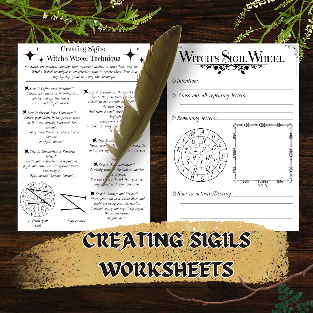 Sigil Guide Printable, Making Sigils, Witchcraft Basics, Witch ...
