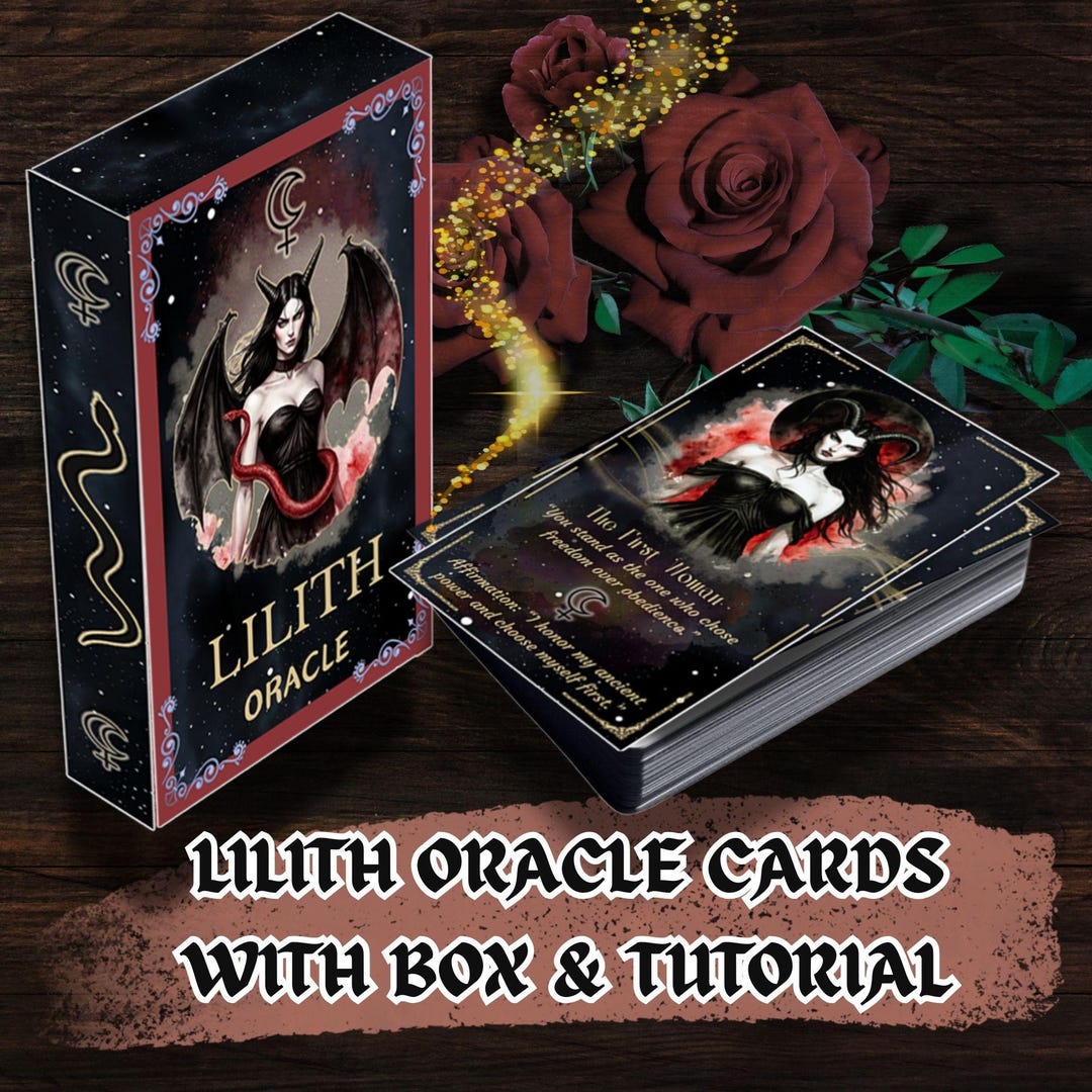 Lilith Orakel Deck Printable | Schattenarbeit & Dark Feminine Orakel ...