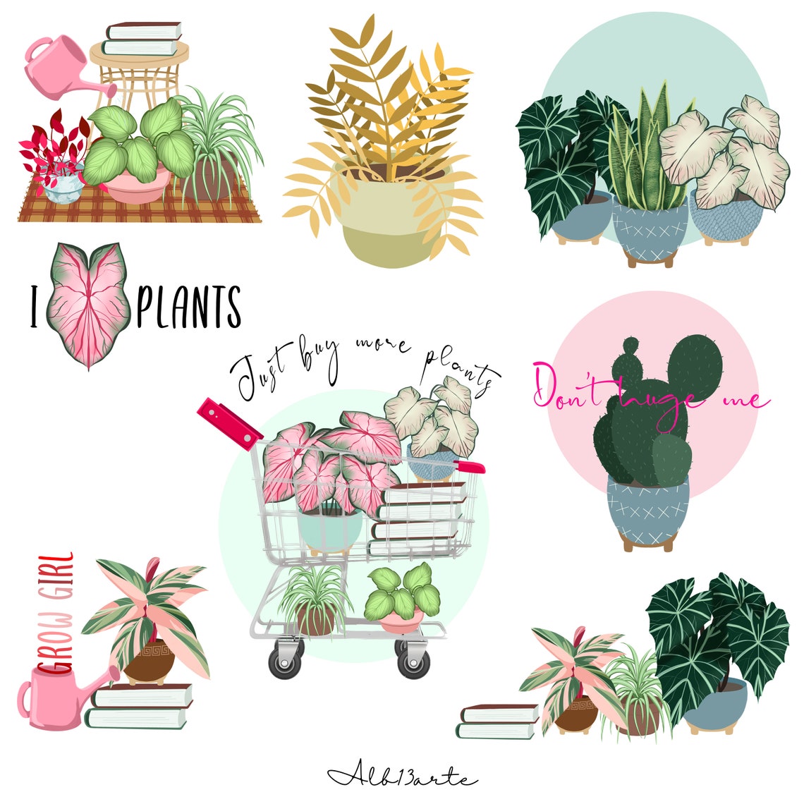 Plant Sticker Pack for Digital Planners. 105 Patterns of - Etsy