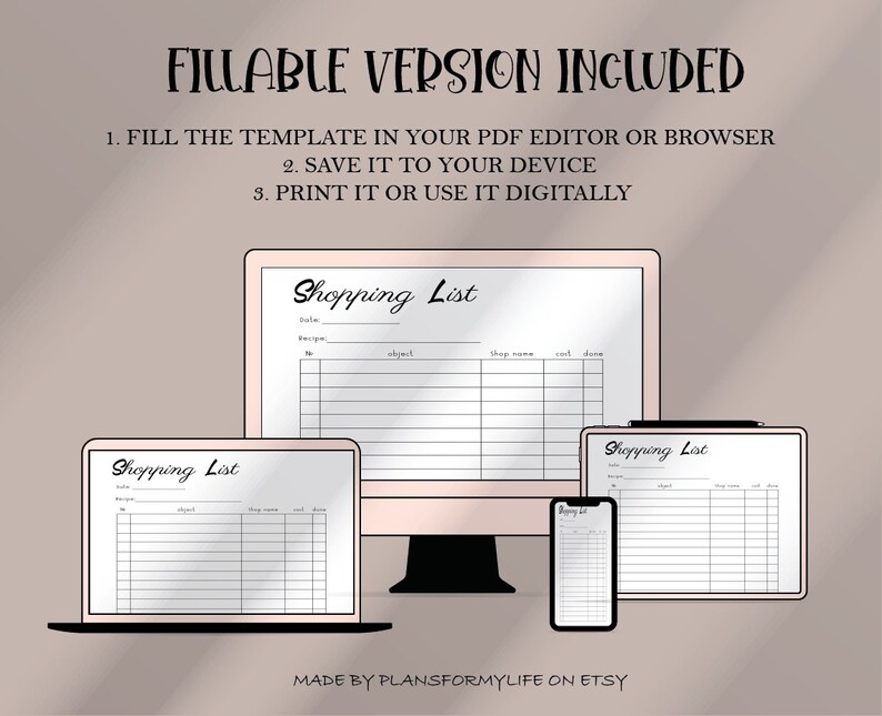 Printable Shopping List Template, to Buy List, Item Checklist, Shopping ...