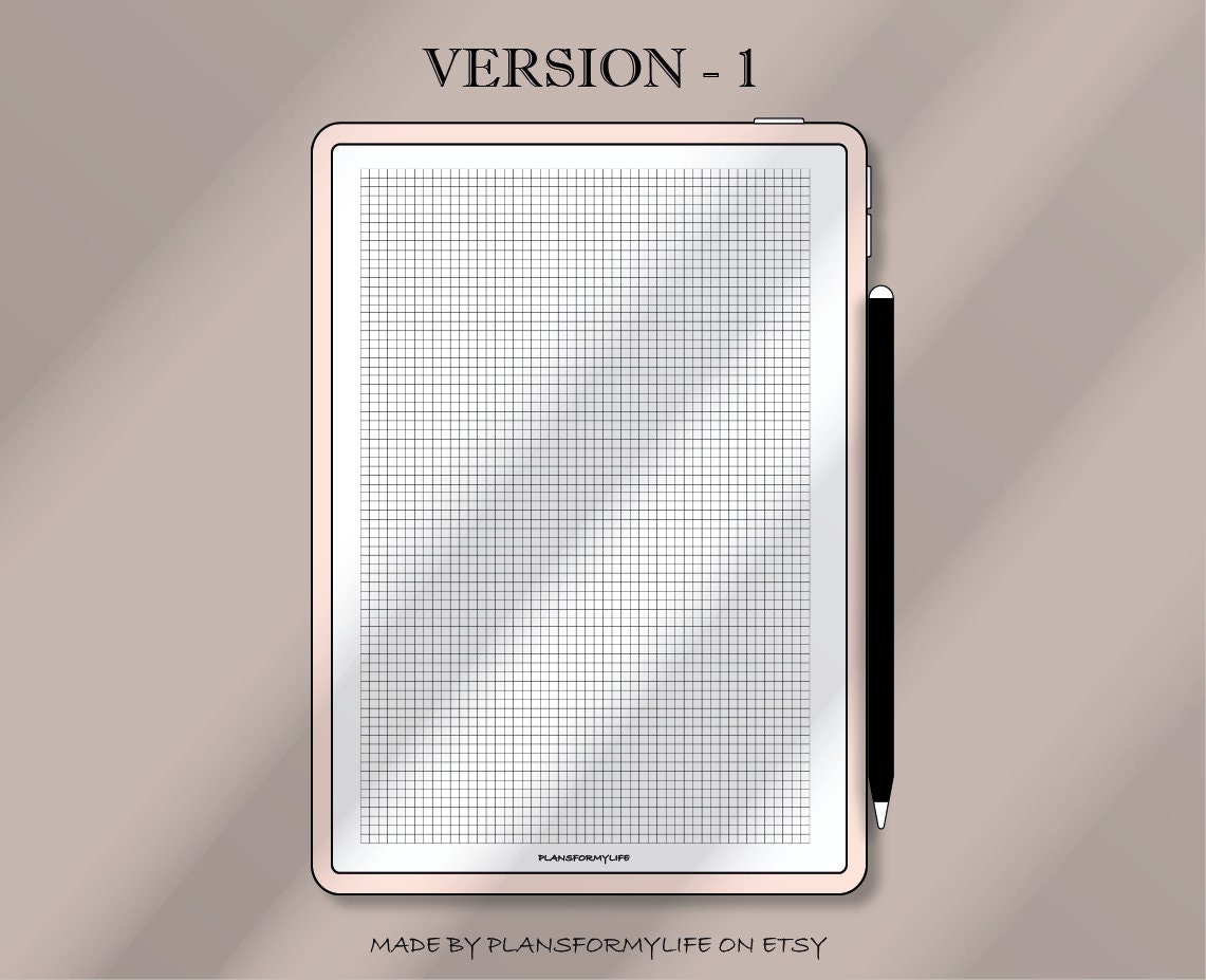 Digital Grid Paper, Small Grid Paper, Squared Paper, Goodnotes ...