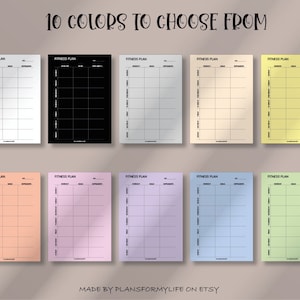 Digital Weekly Fitness Planner,workout Planner, Meal Planner, Vitamin ...