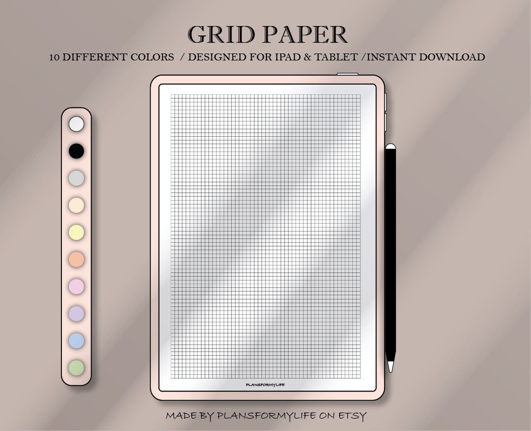 Digital Grid Paper, Small Grid Paper, Squared Paper, Goodnotes ...