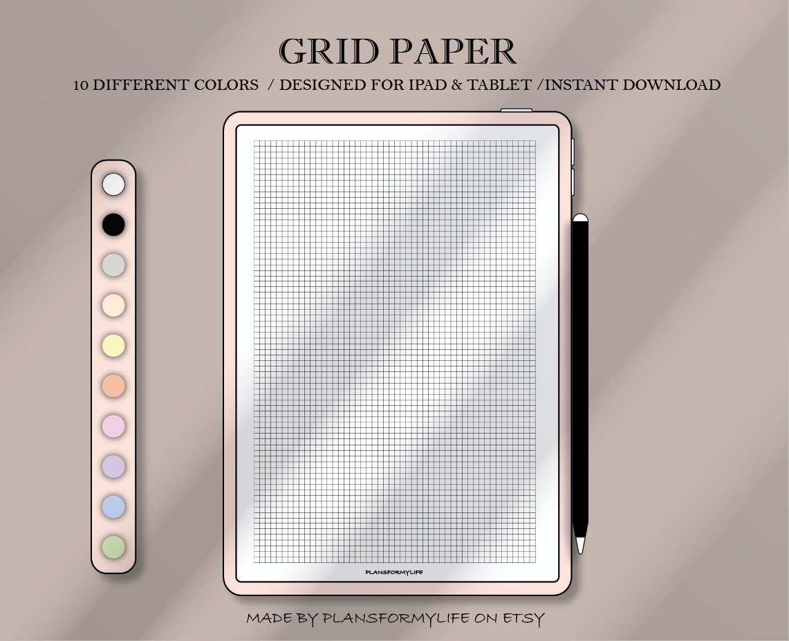 Digital Grid Paper, Small Grid Paper, Squared Paper, Goodnotes ...