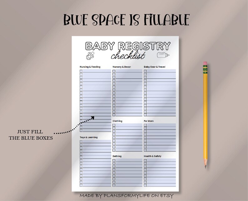 Baby Essentials Checklist Printable Newborn Checklist - Etsy