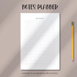 Daily Planner, to Do List, My Notes, Printable Planner, Planner Set ...