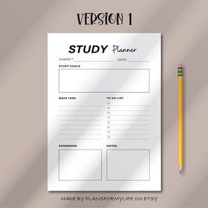 Study Planner, Printable Student Planner, Academic Planner Printable ...