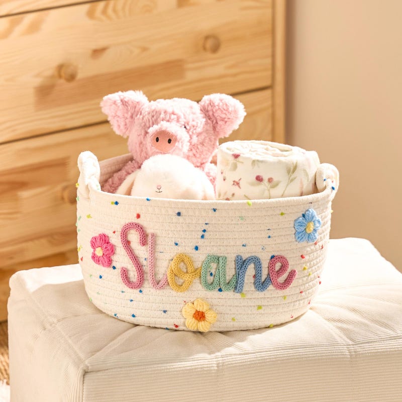 Tall Nursery Basket - Etsy UK