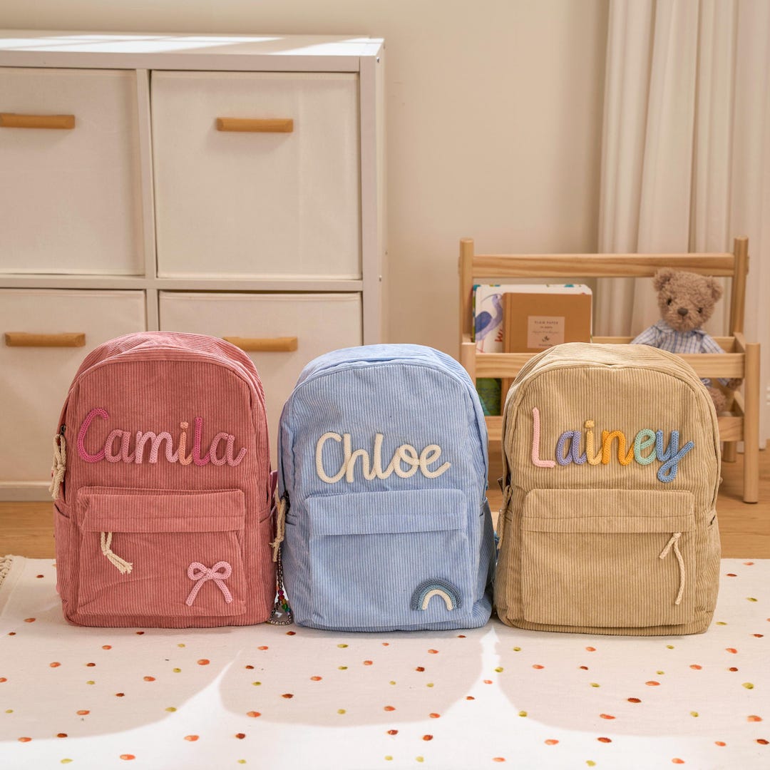 Personalized Kid Backpack: Handwoven Cotton School Bag - Etsy
