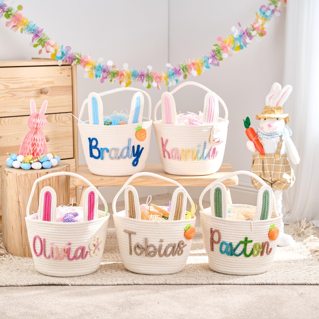 Personalized Easter Basket • Egg Hunt • Baby Basket - Etsy