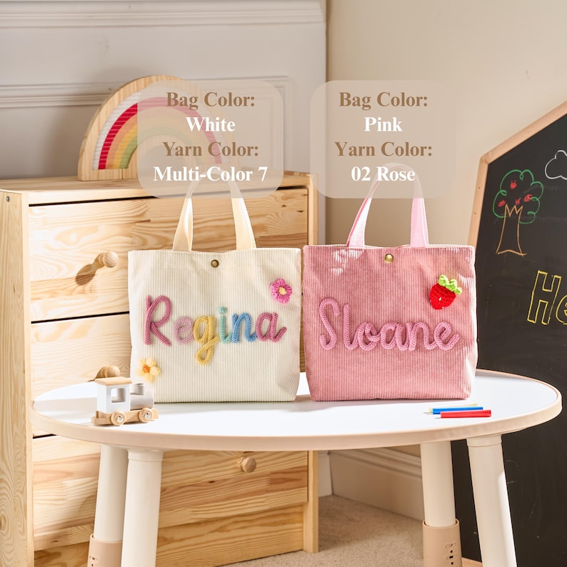 Personalized Handbag • Custom Name Tote Bag • Children's Gift - Etsy