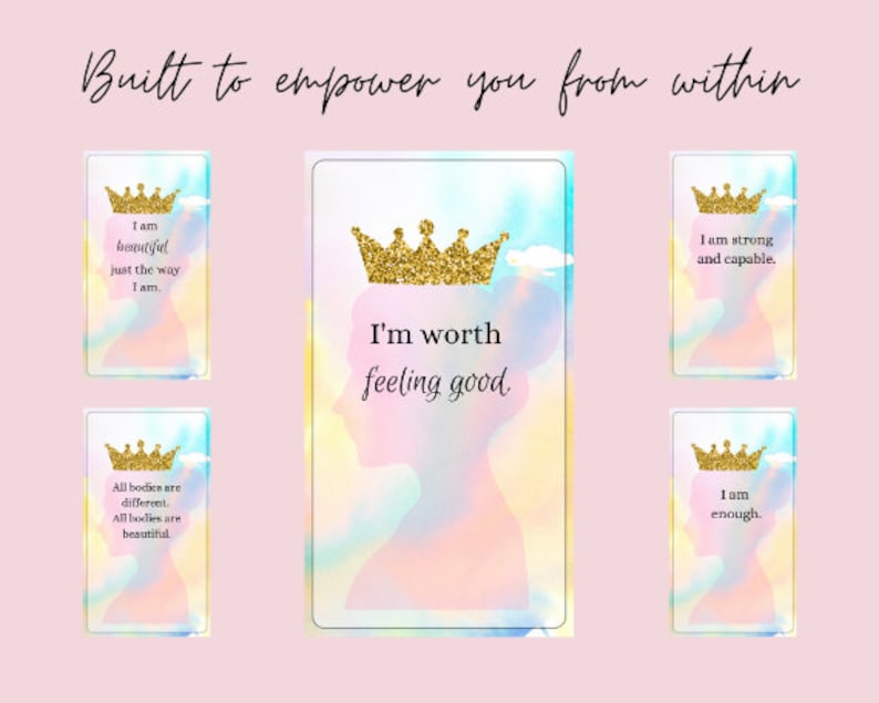 45 Tarjetas imprimibles de afirmación de positividad corporal para ...
