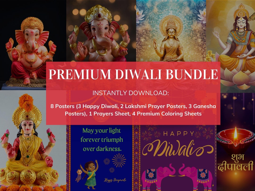 Ultimate Diwali Printables Bundle: 3 Diwali Posters 1 Prayers - Etsy
