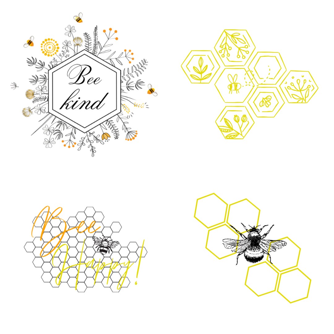 Bee Themed Digital Stickers - Etsy
