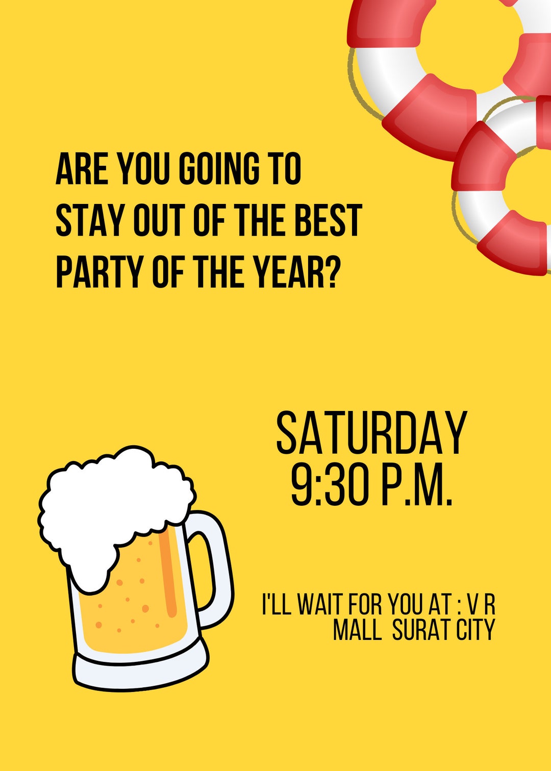 Joyful Invitation Card - Etsy