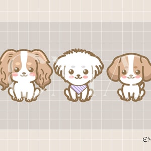 Kawaii Dog Clipart, 30 PNG Designs, Bundle With Chibi Pop Style PDF ...