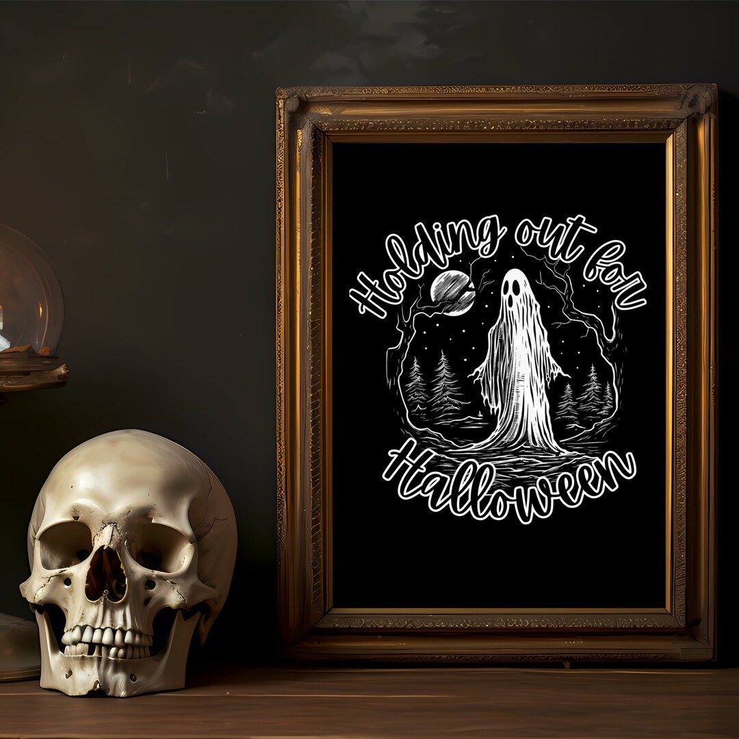 Digital A4 Downloadable Printable Art Print Spooky holding Out for ...