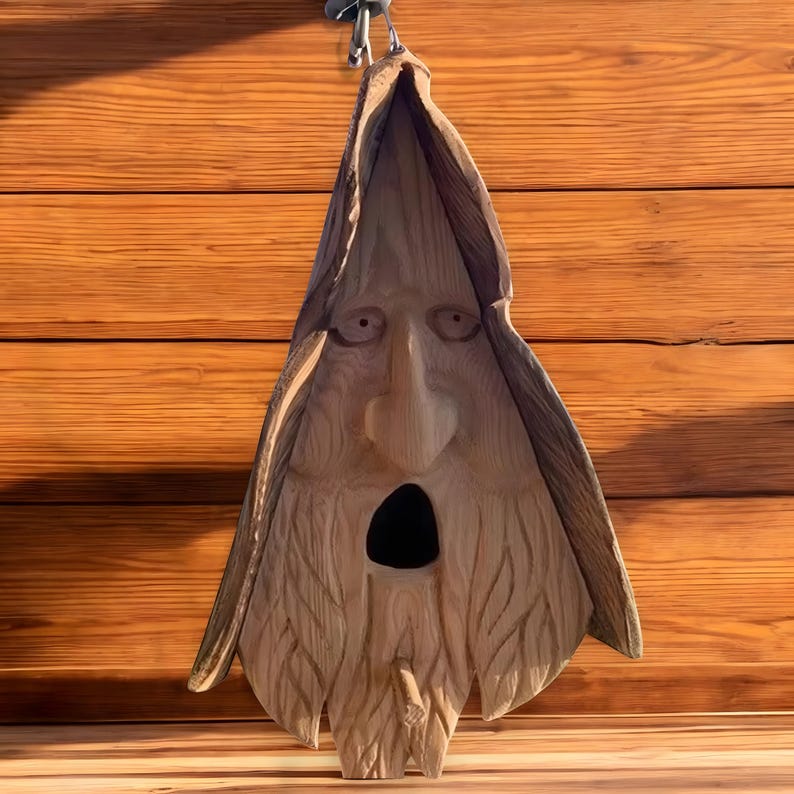Wizard Bird House: Resin Garden Sculpture - Etsy