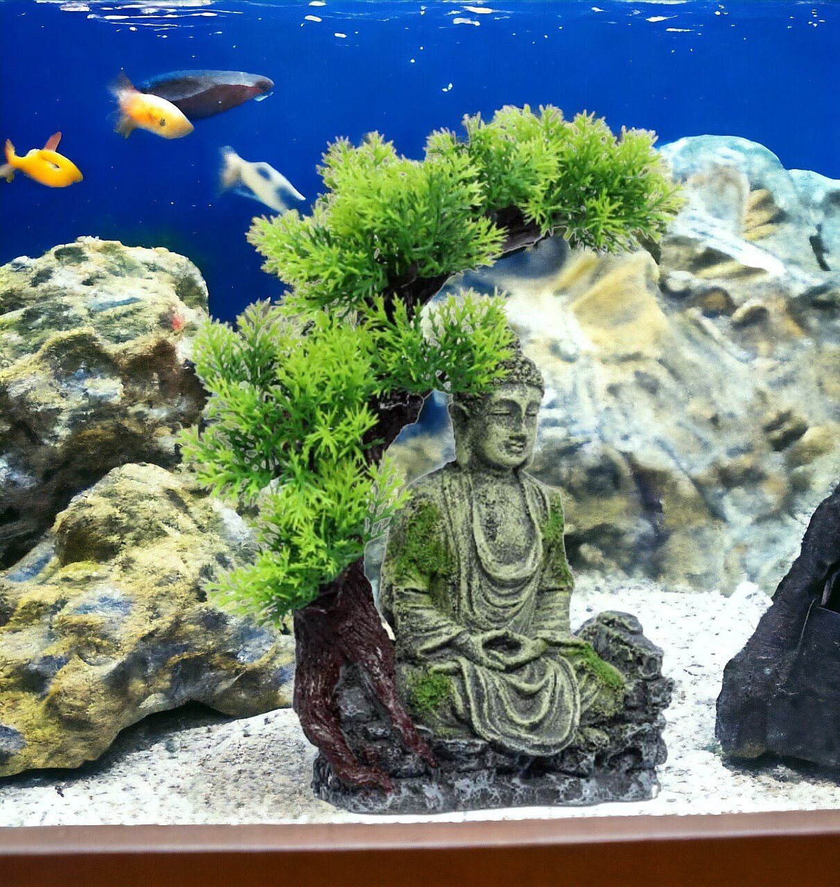 Buddha Under Tree Aquarium Ornament - Fish Tank Decor - Shrimp Tank ...