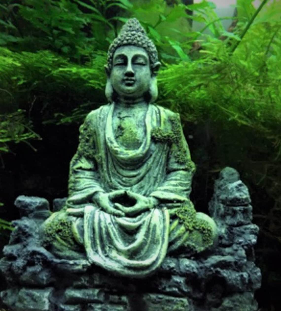 Resin Buddha Statue Aquarium Decor - 13x5x16cm - Zen Aquascaping ...