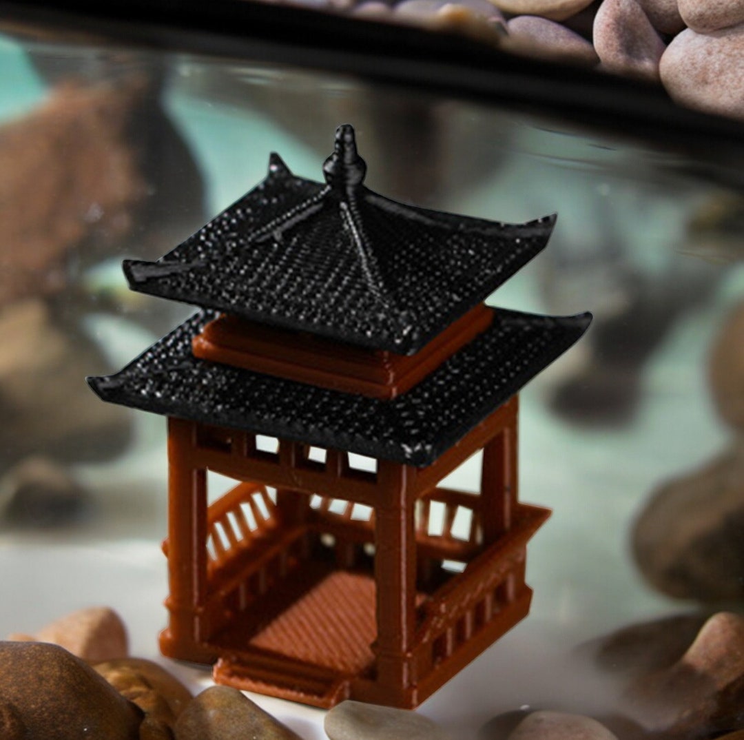 Miniature Aquarium Pagoda: Fish Hideout, Moss Garden Decor - Etsy