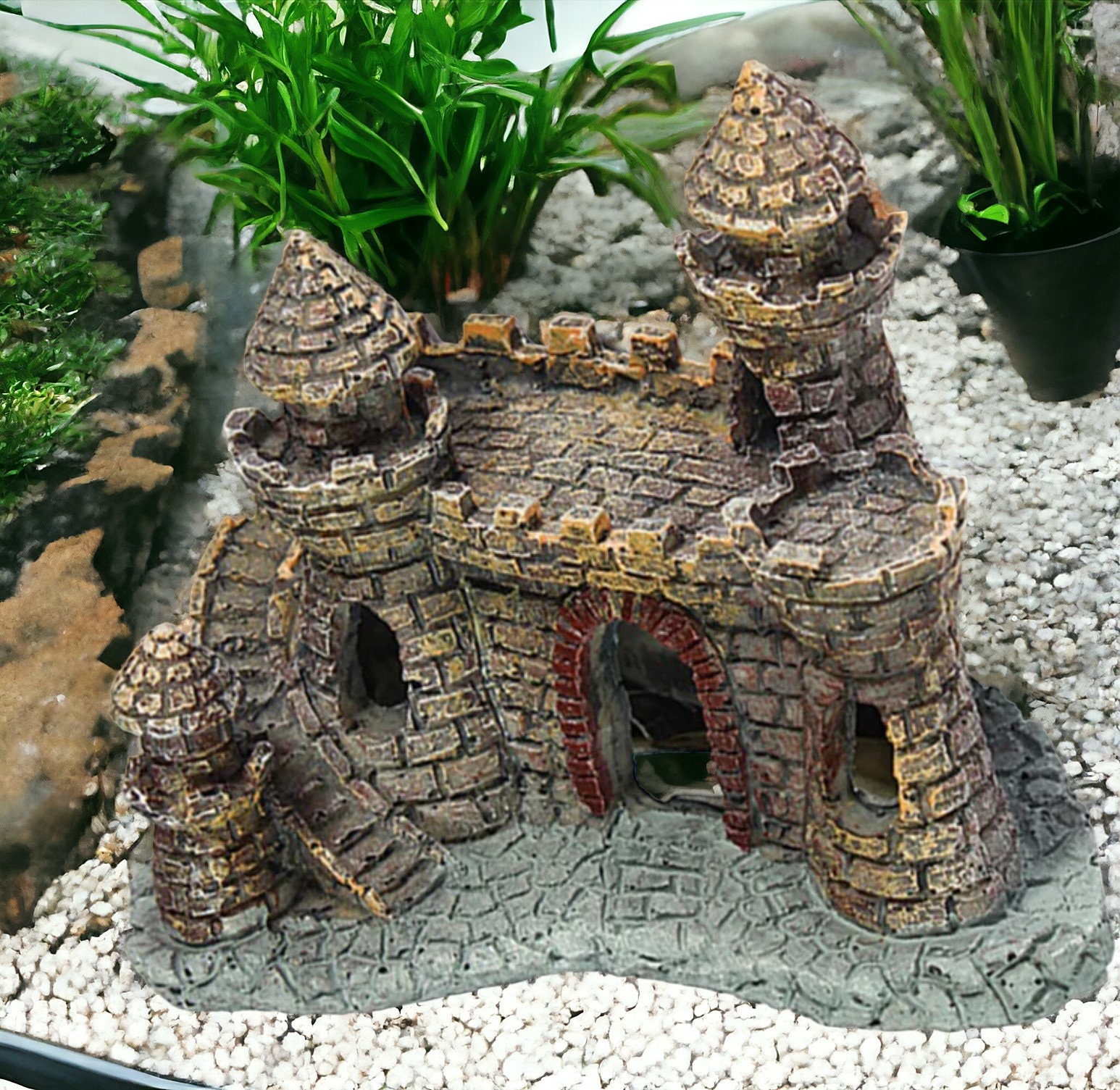 Small Castle for Aquarium Decor - Fish Tank Decoration - Aquascape - - Etsy