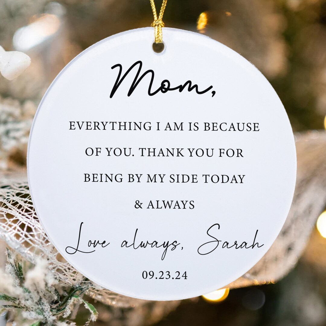 Mom Ornament, Personalized Gift for Mom,keepsake Gifts for Mom, Wedding ...