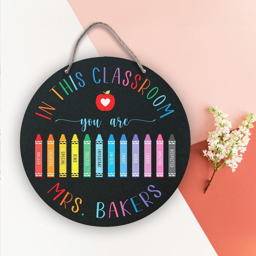 Personalized Wooden Classroom Sign – Back to School Gift for Teachers ...