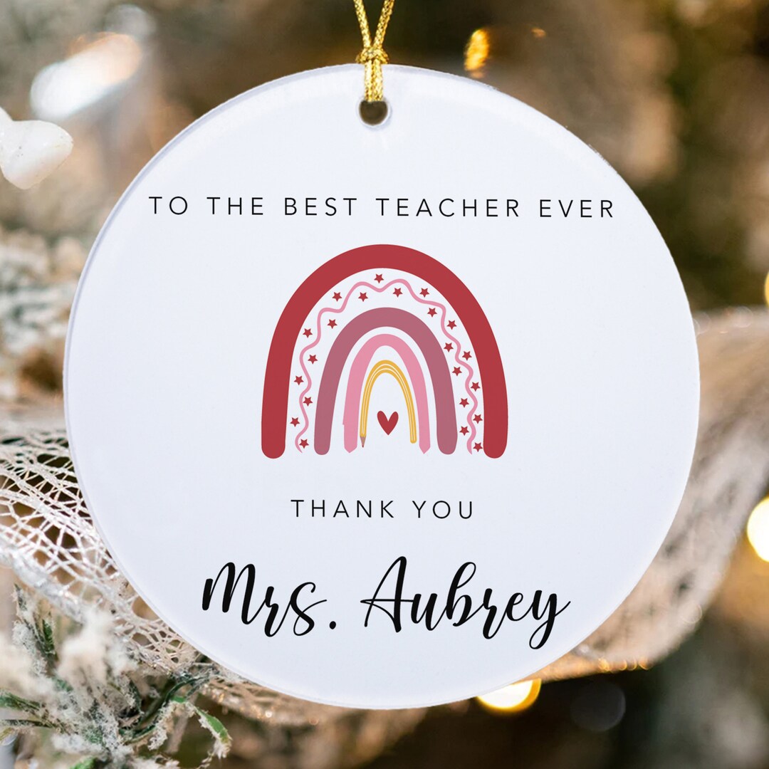 Rainbow Teacher Thank You Tags, Custom Teacher Keepsake Gifts, Teacher ...
