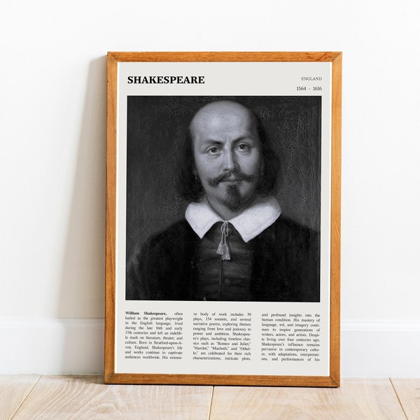 Shakespeare Poster - Etsy