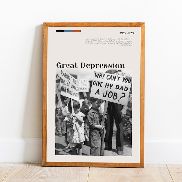 Great Depression Poster - Etsy