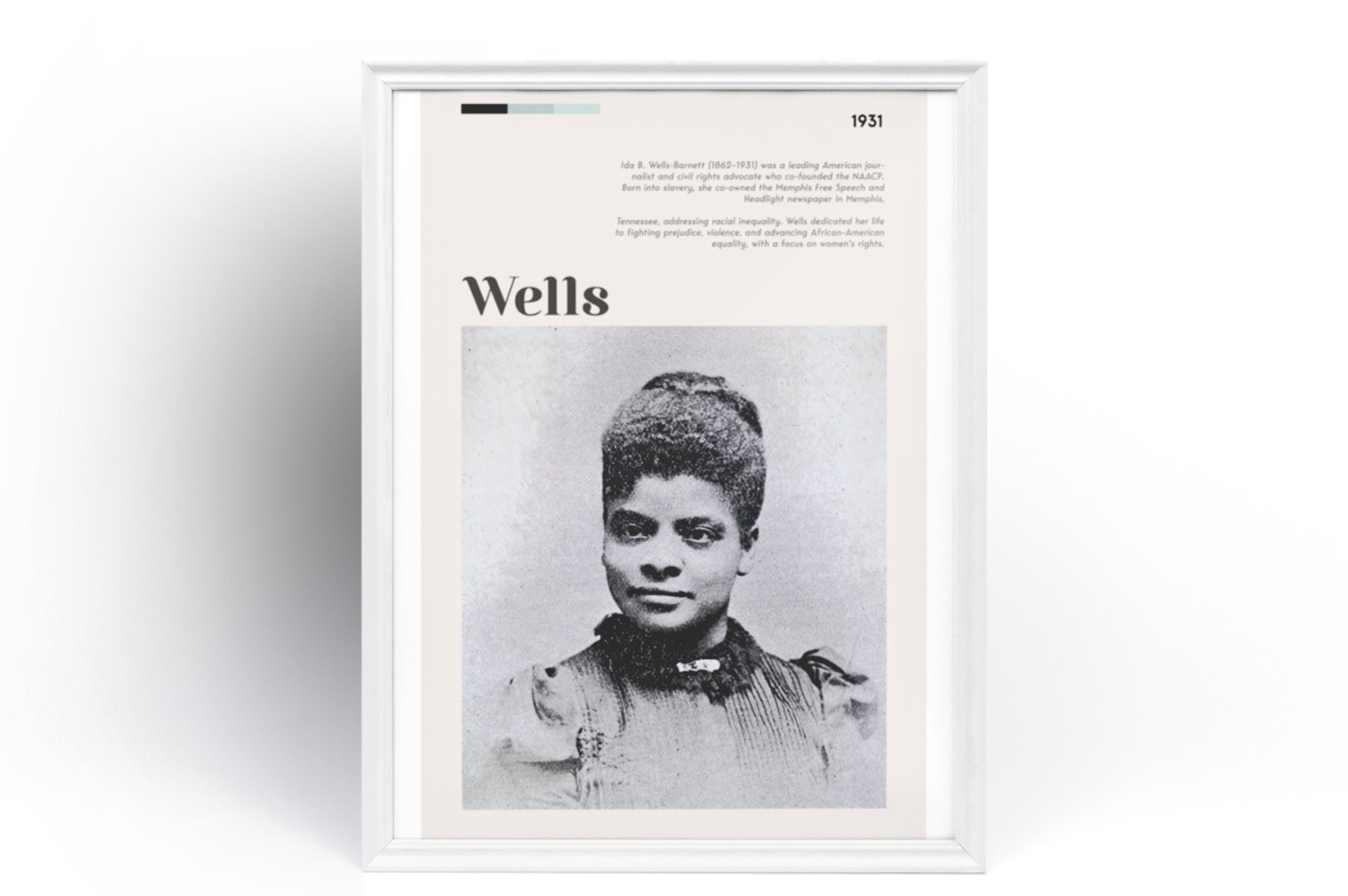 Ida B. Wells Poster Wall Art Ida Bell Wells-barnett Vintage NAACP ...