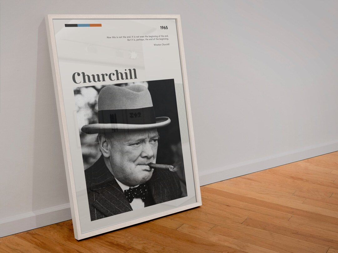 Winston Churchill Poster Wall Art PRINTABLE Digital Art Downloadable ...