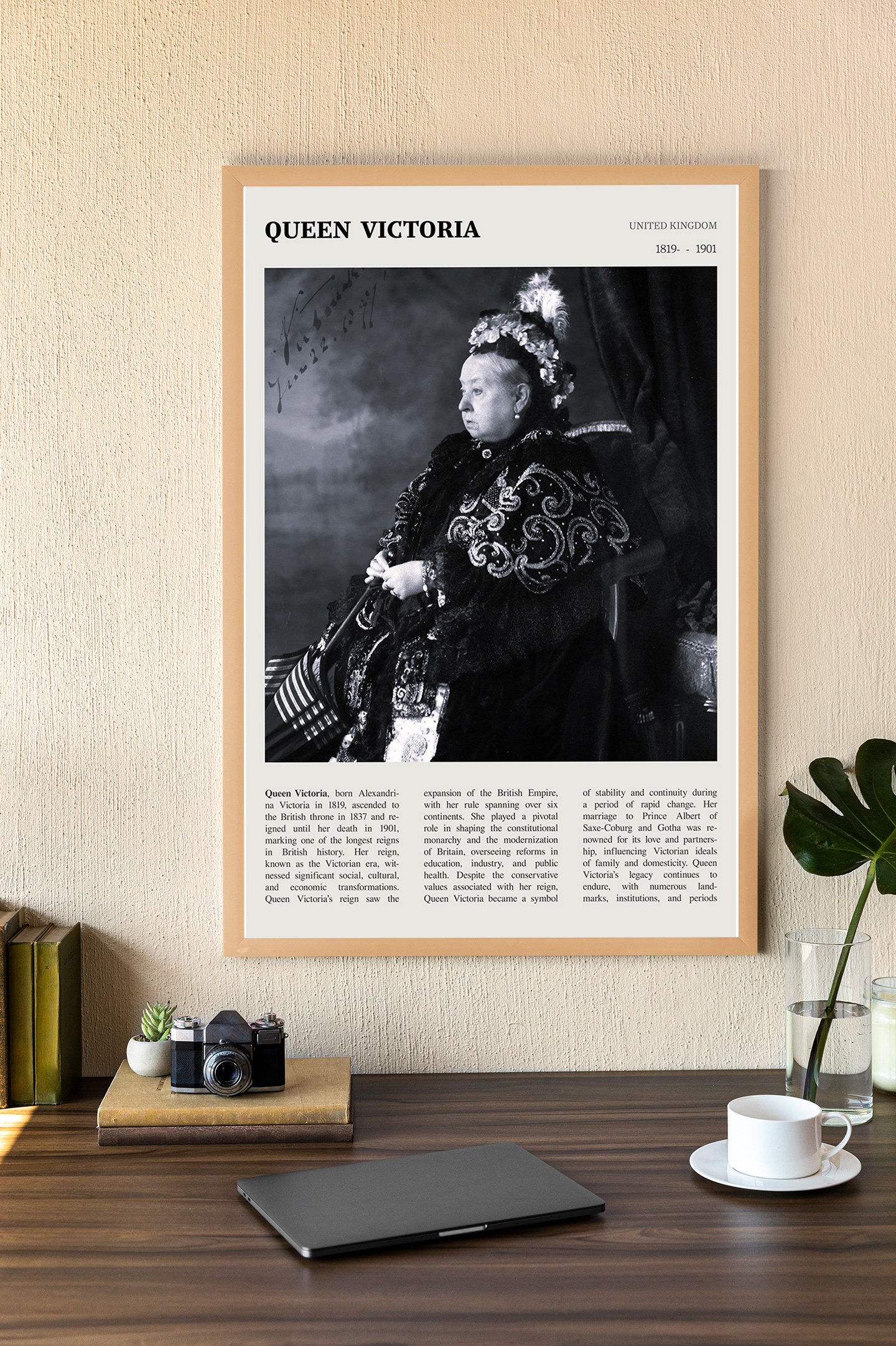 Queen Victoria Wall Art Printable Poster Digital Queen Victoria Black ...