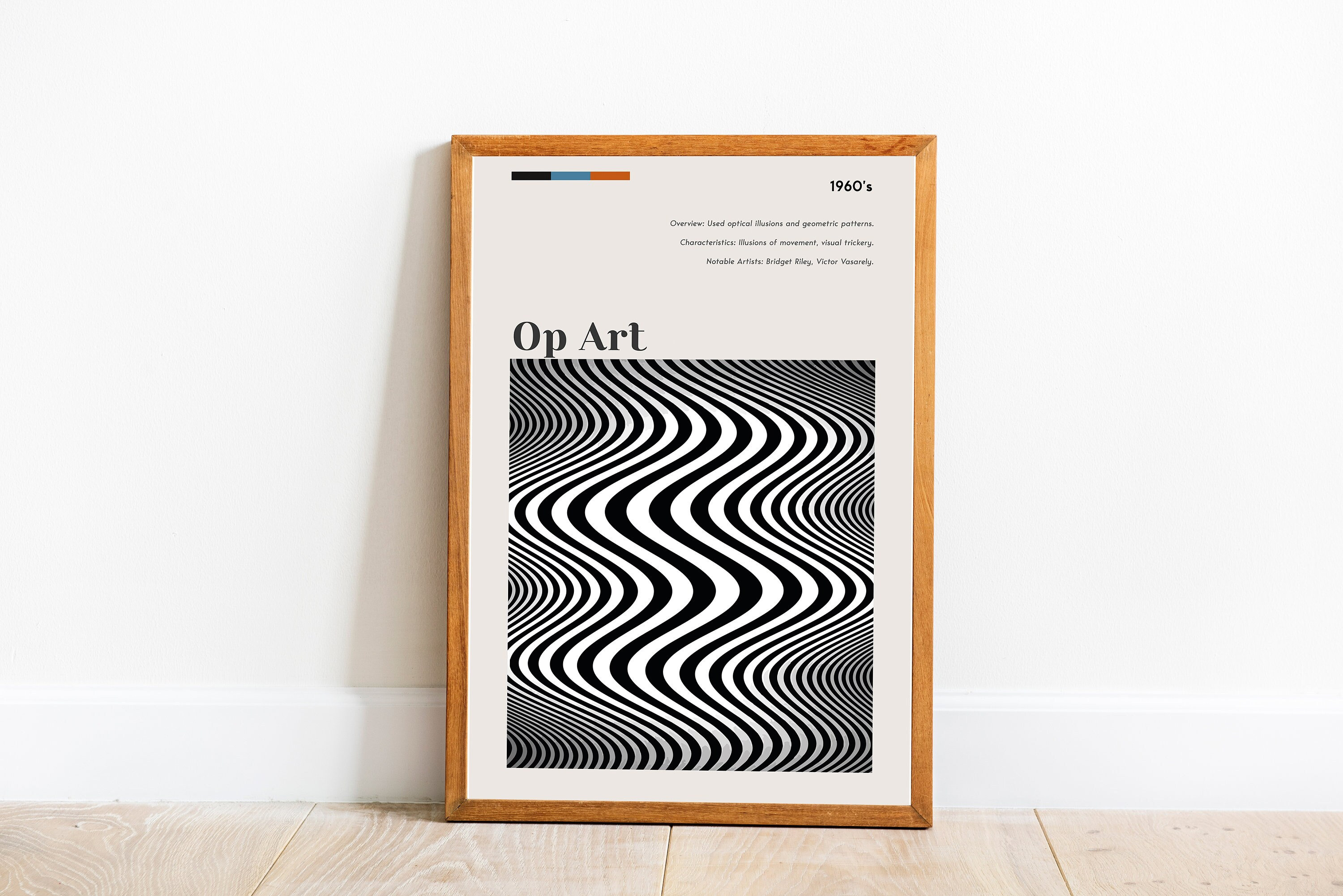 Op Art Wall Digital Art Movement Poster OP Art Vintage Antique Poster ...