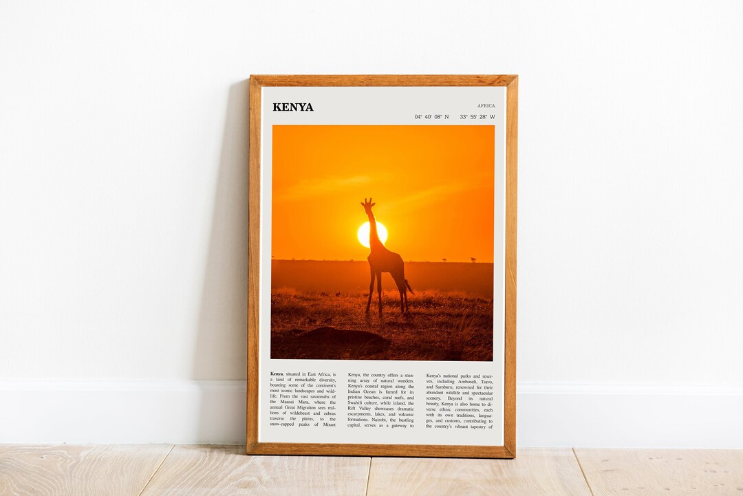 Kenya Africa Wall Art Printable Poster Nairobi Kenya Africa Digital ...
